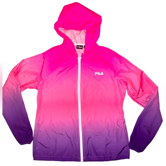 Fila | Jackets & Coats | Fila Rain Jacket Ombre Pink Purple | Poshmark